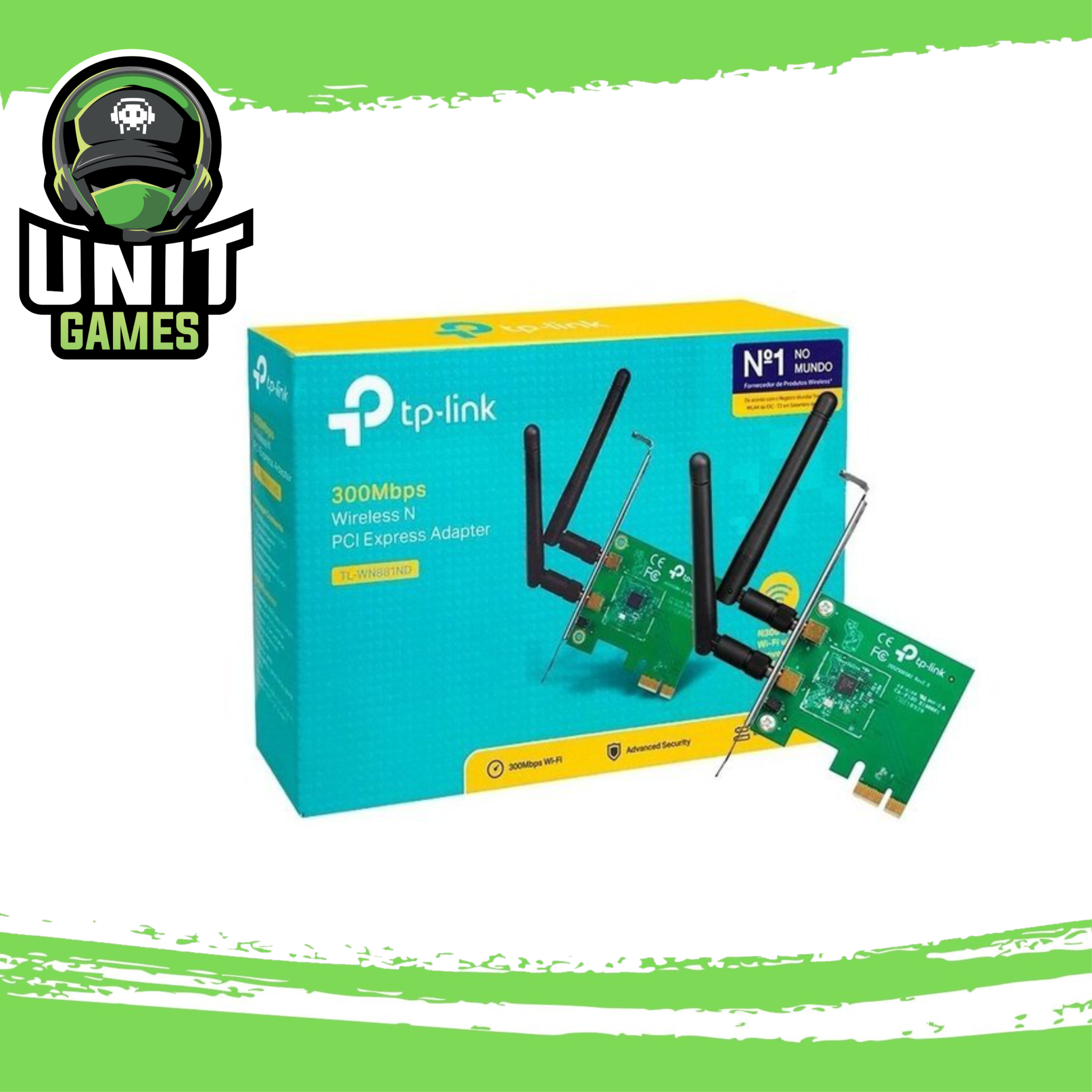 Placa PCI Wireless TP-LINK TL-WN881ND 300Mbps - UnitGames Placa PCI Wireless TP-LINK TL-WN881ND 300Mbps - UnitGames