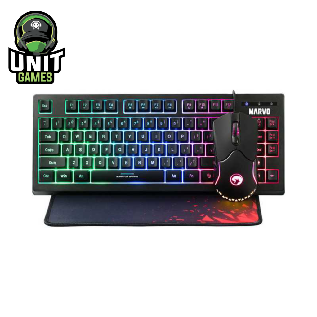 Combo Teclado + Mouse + Pad MARVO CM310SP Negro - UnitGames