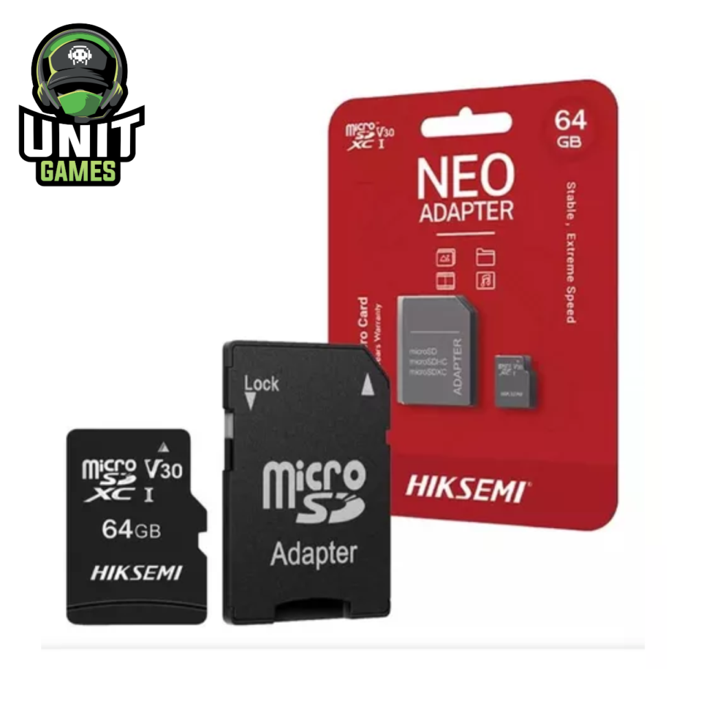 Memoria Micro SD HIKSEMI 64GB NEO V30 Clase 10 - UnitGames